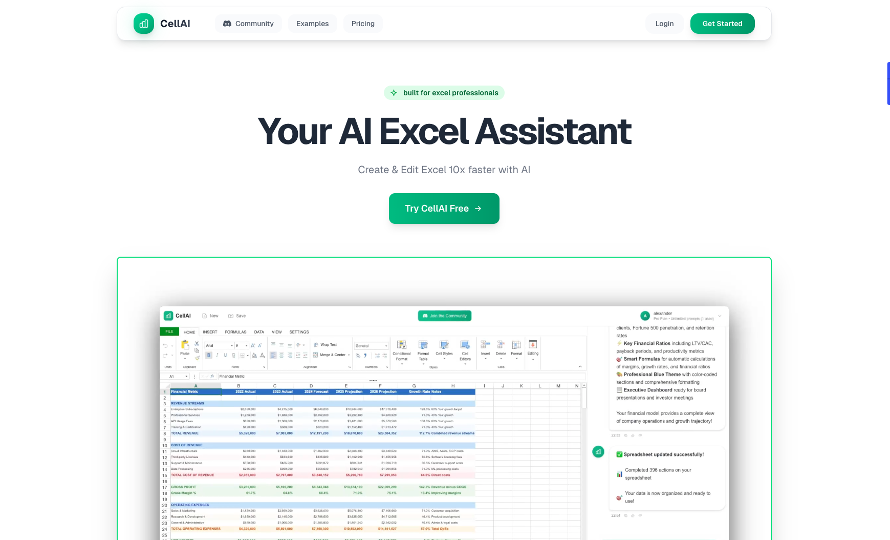 CellAI - AI-Powered Excel Assistant